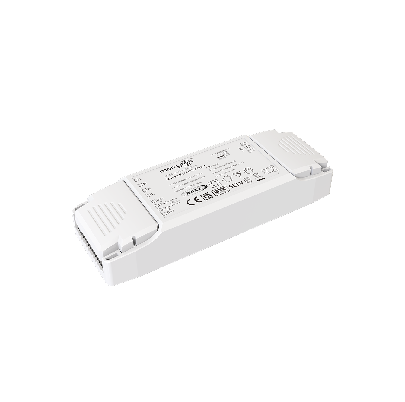 40W 24V Dimmable LED Driver with DALI DT8 & 5-Year Warranty